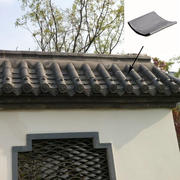 Unglazed Structural Clay Tile Flat Roof Tiles For Garden Pavilion