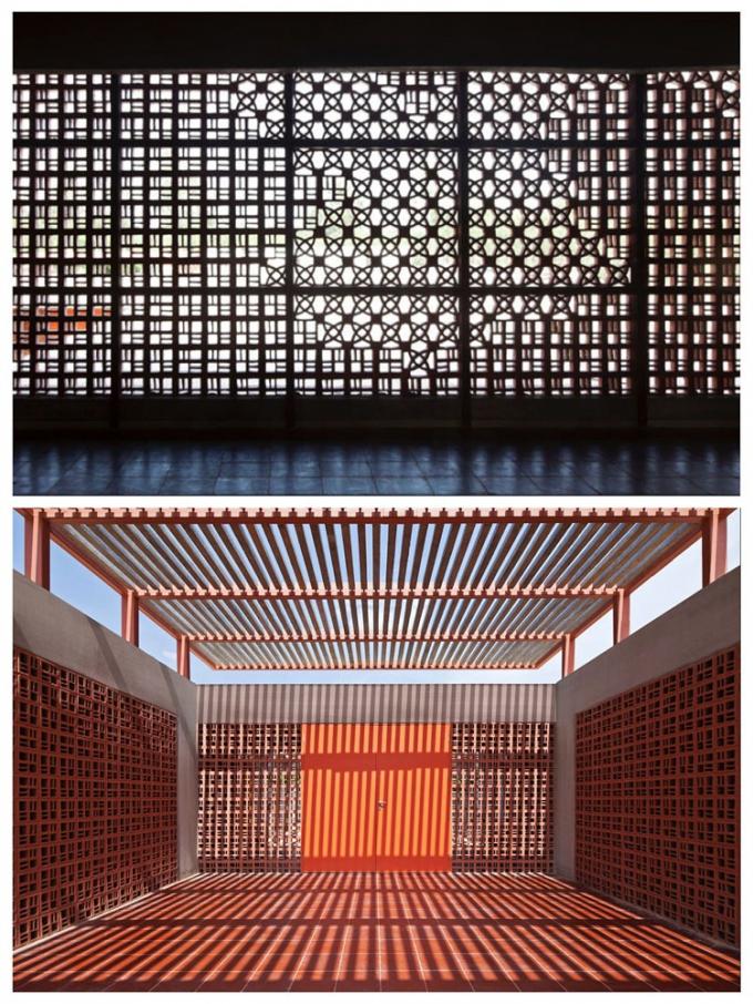 frost resistance Terracotta Wall Breeze Blocks Red Garden Decorative ...