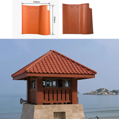 Waterproof Natural Clay Matte Ceramic Roof Tile Spanish Red Clay Tiles