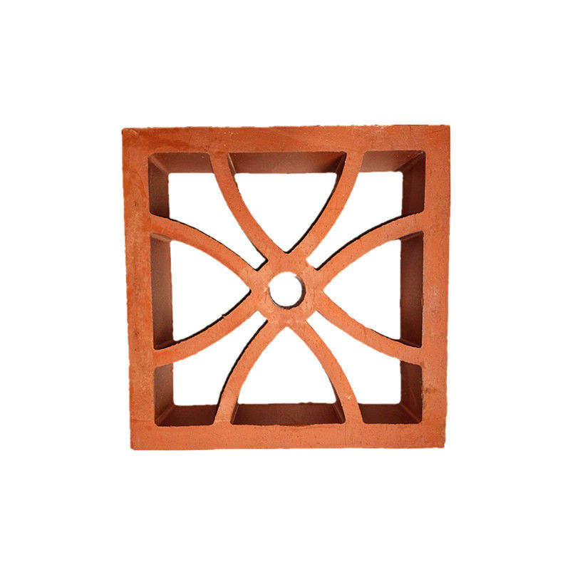 Red Color Klin Fired Breeze Blocks Ventilation Clay wall screen Bricks