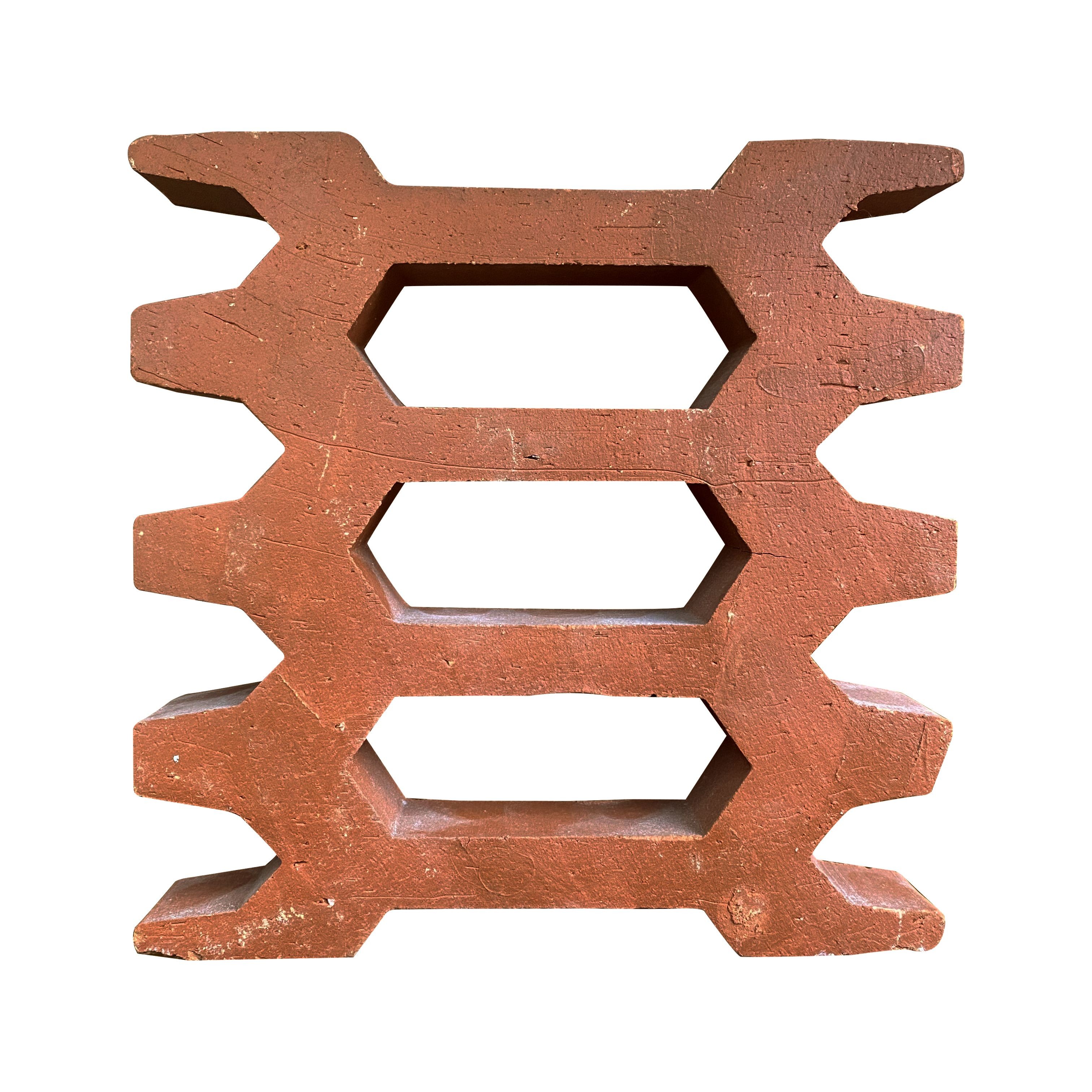 Terracotta Decoration Wall Tile Unglazed Red Breeze Wall Blocks