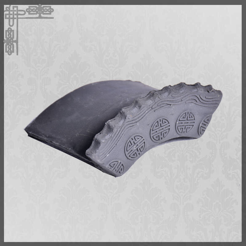 Villa Design Classical Chinese Clay Roof Tiles Roof Edge Tile Natural Grey