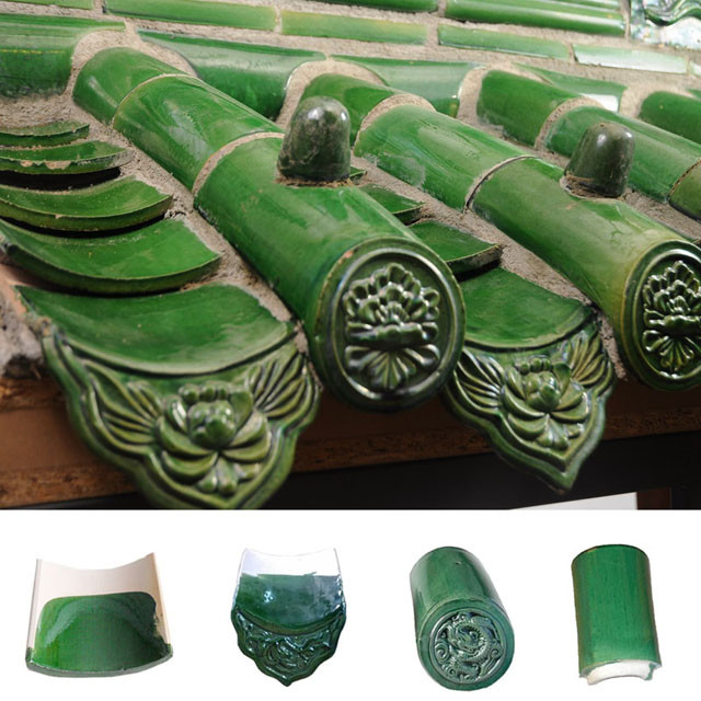 Glazed Chinese Temple Roof Tiles Building Material Decorative