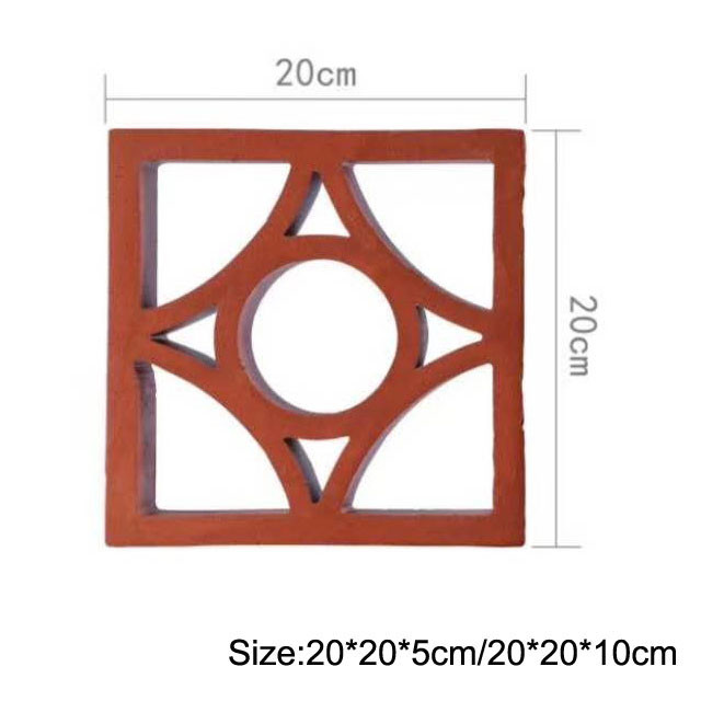 Hollow Decorative Terracotta Bricks 20x20mm Clay Terracotta Coloured ...
