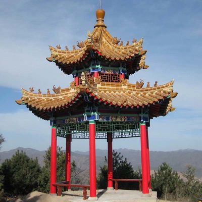 Pagoda Chinese Style Pavilion 2.8m Traditional Temple Chinese Wood Gazebo