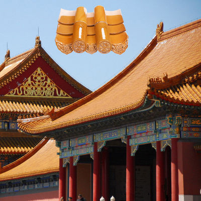 Glossy Chinese Glazed Roof Tiles Gate Temple Asian Style Roof Tiles