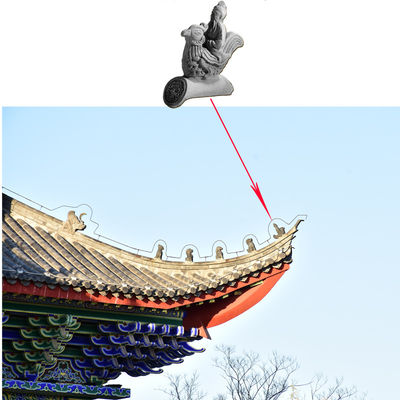 Clay Roof Ridge Ornament In The Shape Legendary Animal Chinese Traditional