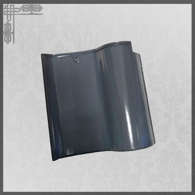 Glossy Blue Spanish Terracotta Roof Tiles 220mm Terracotta Roof Ridge Tiles