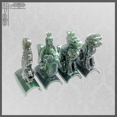 Antique Chinese Roof Ornaments Figures Decoration Temple Glazed Handmade