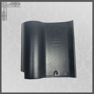S Type Glossy Ceramic Roof Tiles House Glazed 220mm Grey Clay Roof Tiles