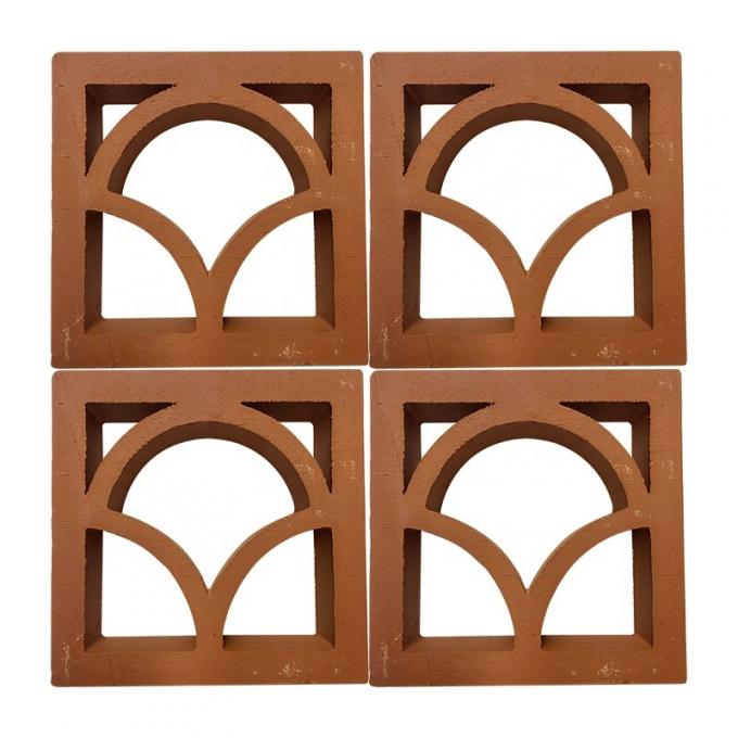 100mm Wall Clay Breeze Blocks Decorative Hollow Bricks For Fences Acid ...