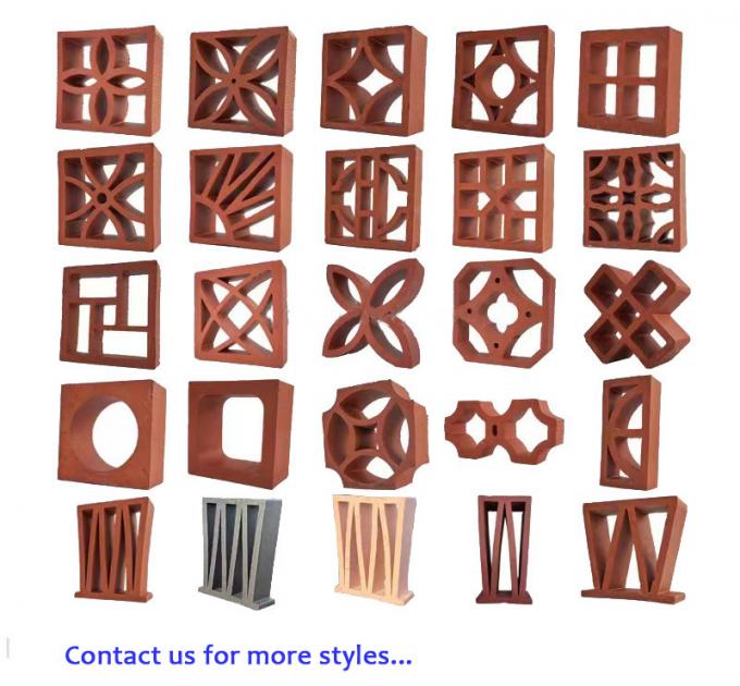 Garden Decorative Terracotta Bricks Red Clay Screen Tile Ventilation ...