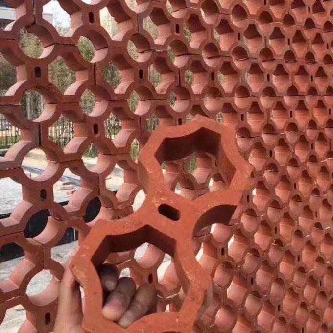Garden Wall Terracotta Decorative Tiles Jali Perforated Red Terracotta ...